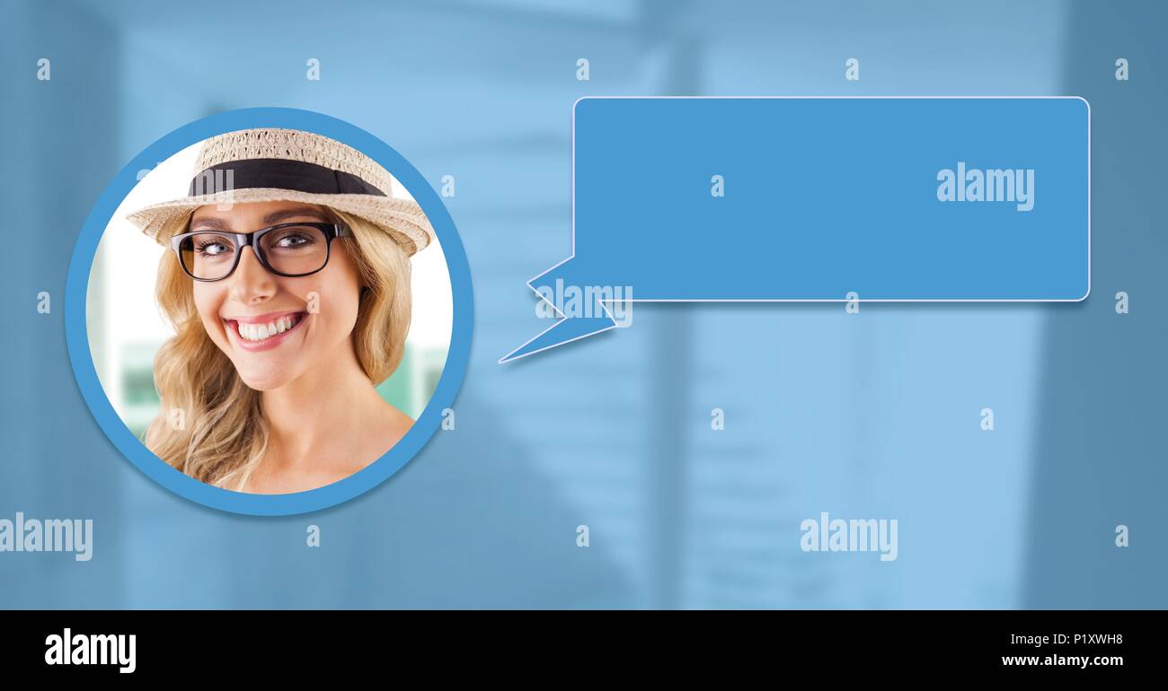 chat bubble messaging profile Stock Photo - Alamy