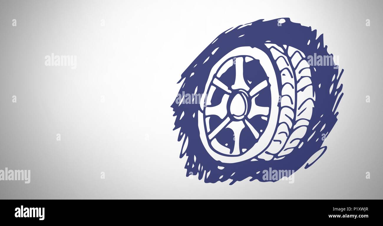 Sketch of tyre hand drawing Stock Photo - Alamy