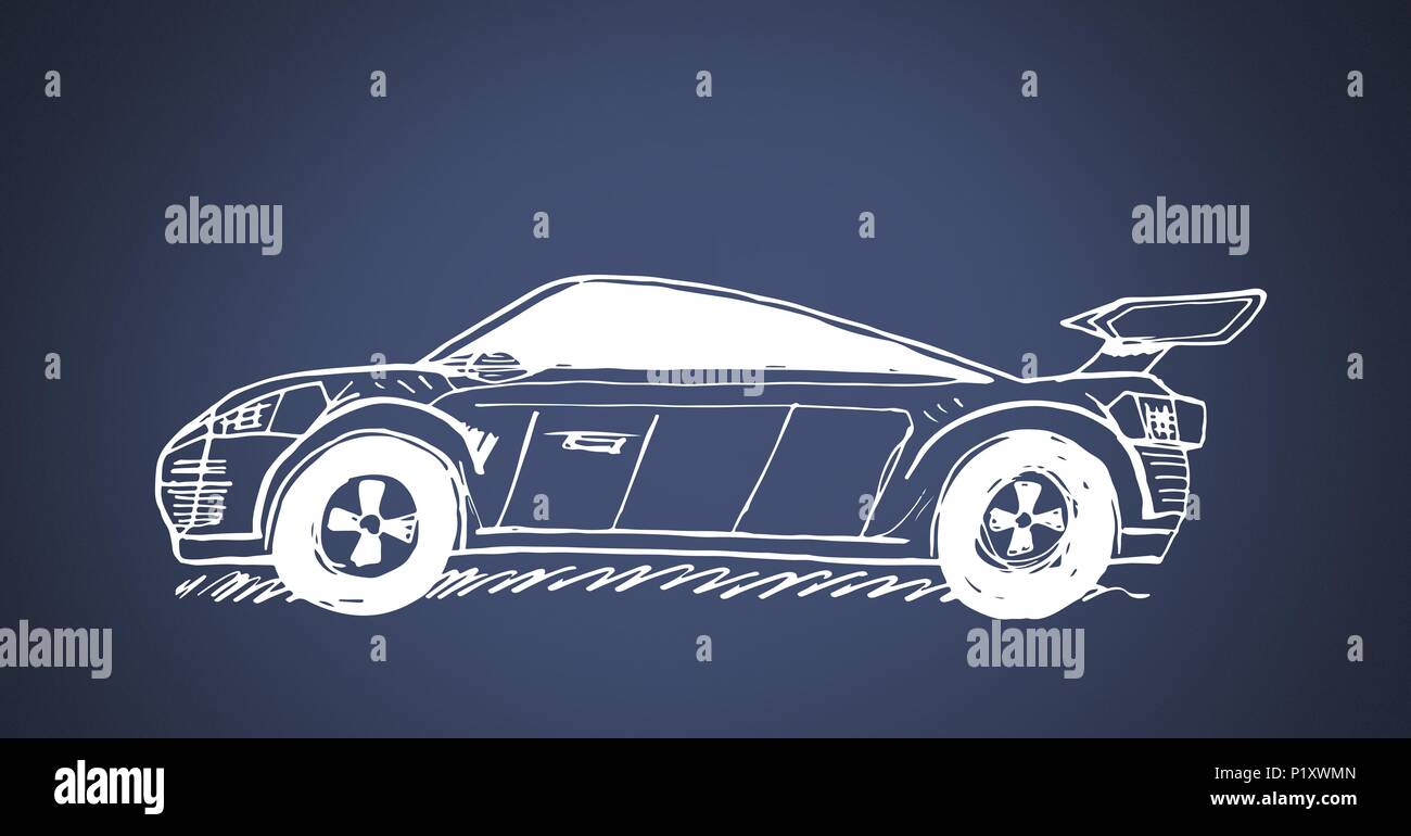 Sketch of car hand drawing Stock Photo - Alamy