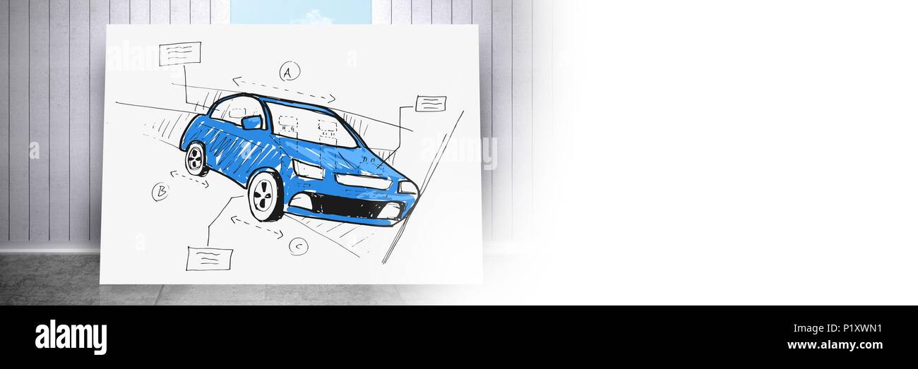 Sketch of car hand drawing Stock Photo - Alamy