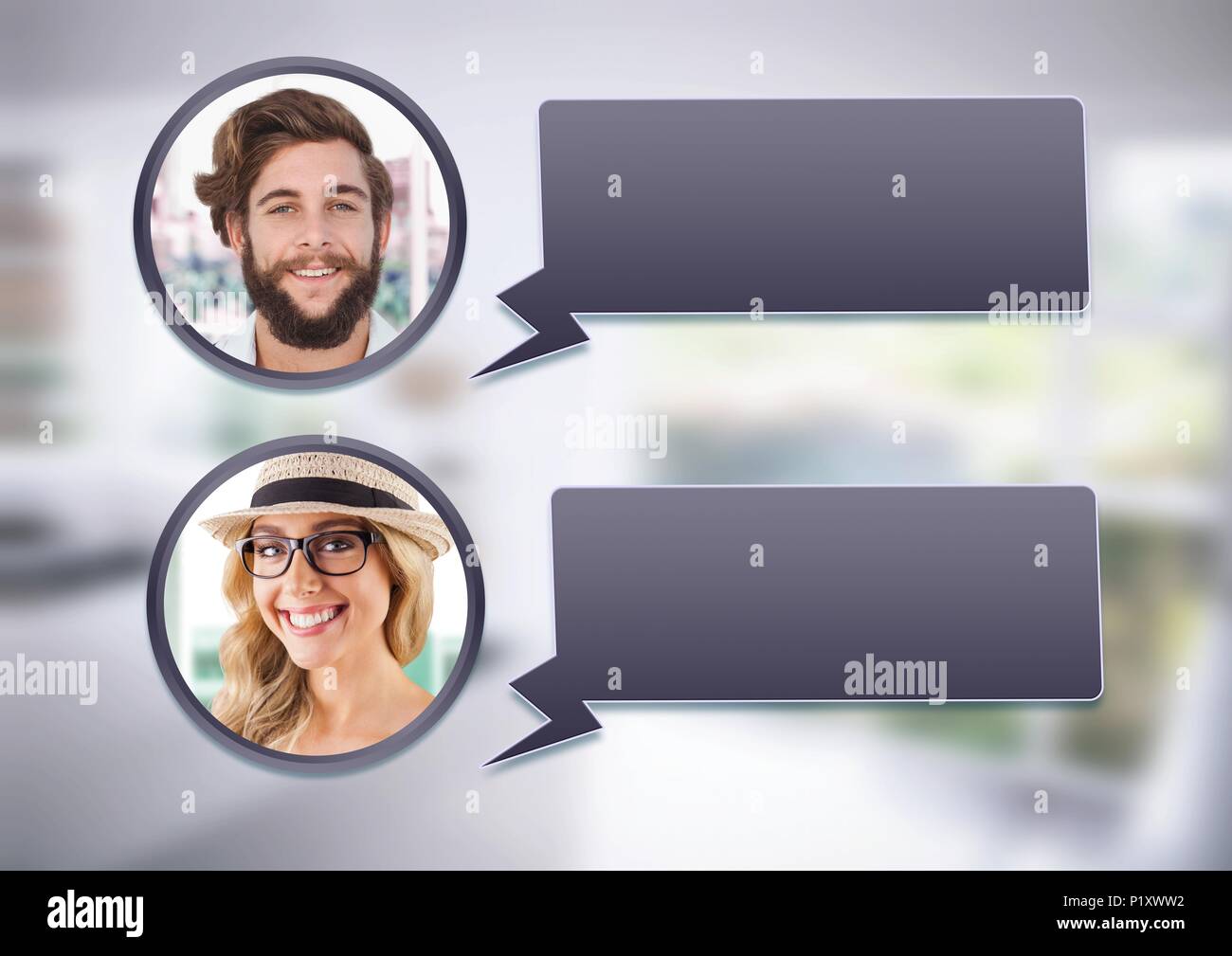 Modern profiles hi-res stock photography and images - Alamy