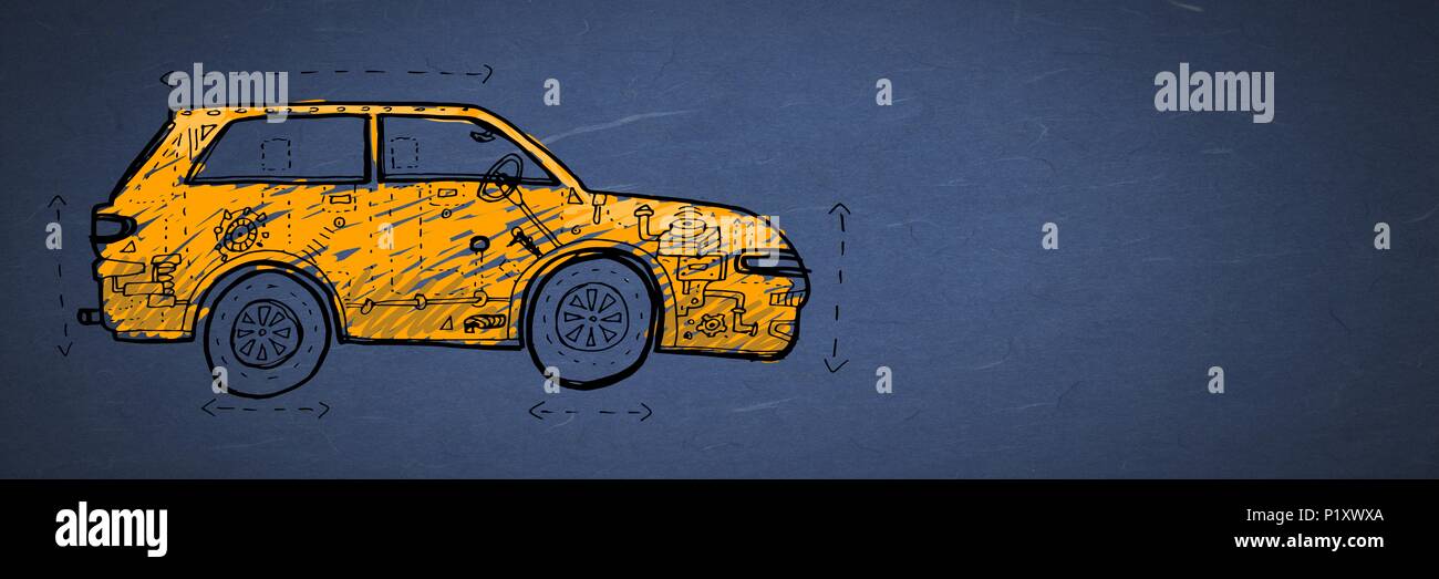 Sketch of car hand drawing Stock Photo - Alamy