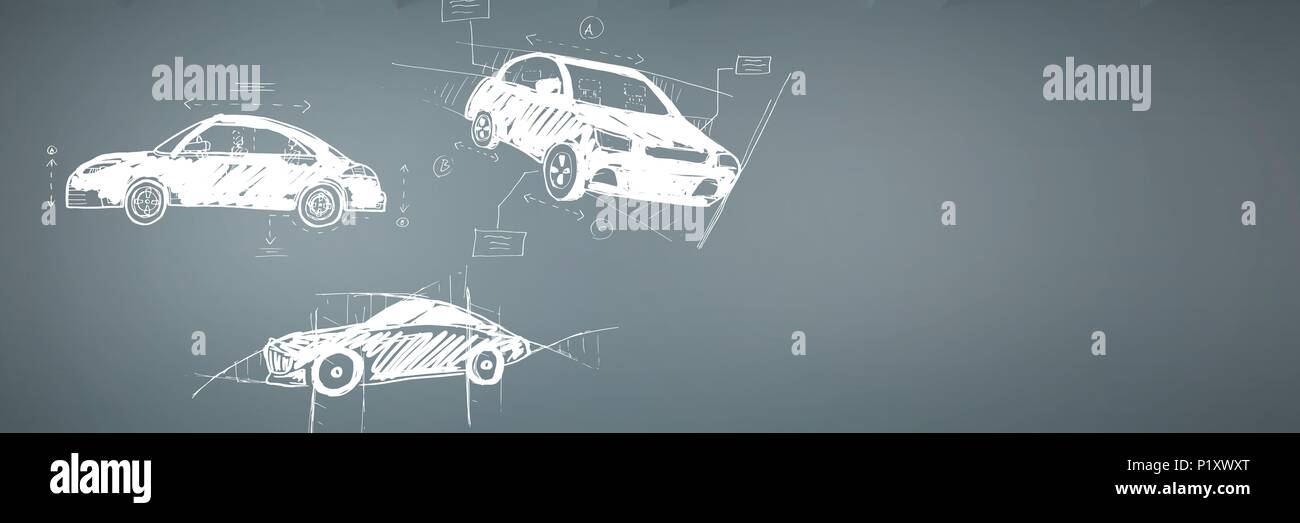 Sketch of cars hand drawing Stock Photo - Alamy