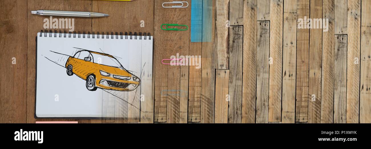 Sketch of car hand drawing Stock Photo - Alamy