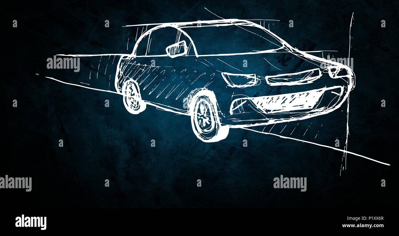 Sketch of car hand drawing Stock Photo - Alamy