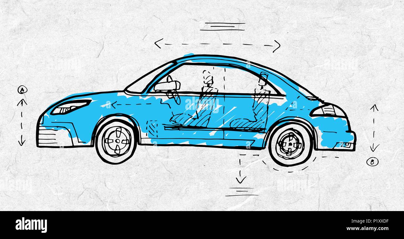 Sketch of car hand drawing Stock Photo - Alamy