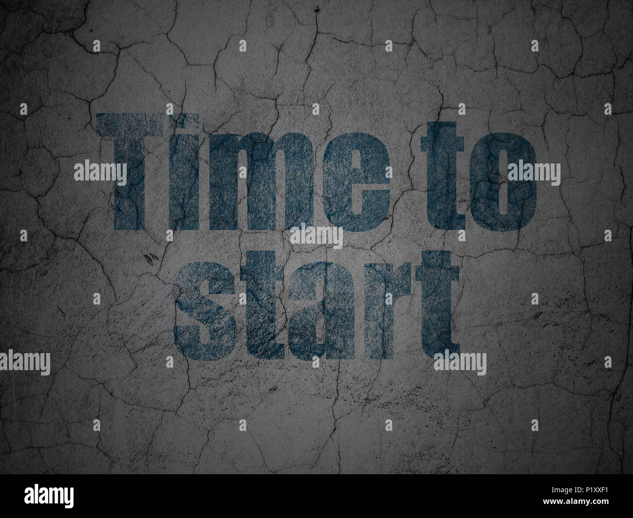 Timeline concept: Time to Start on grunge wall background Stock Photo ...