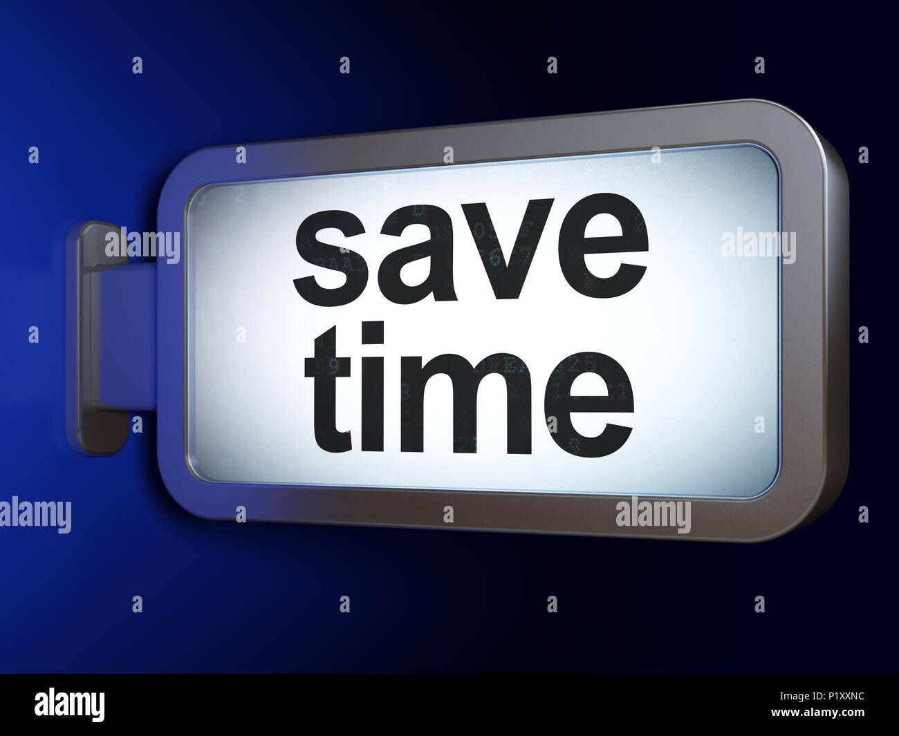 Time concept: Save Time on billboard background Stock Photo - Alamy