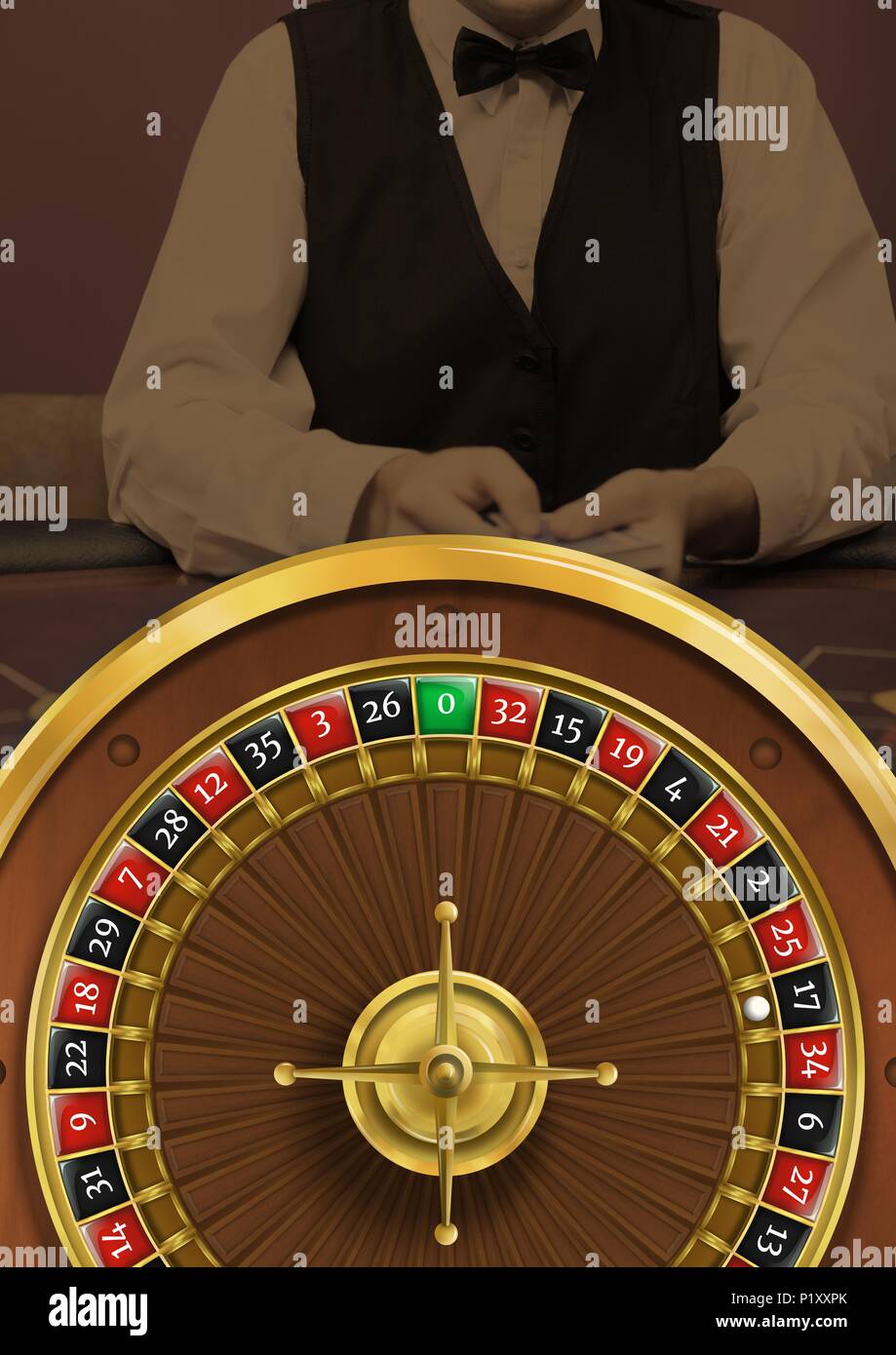 Croupier dealing cards hi-res stock photography and images - Alamy