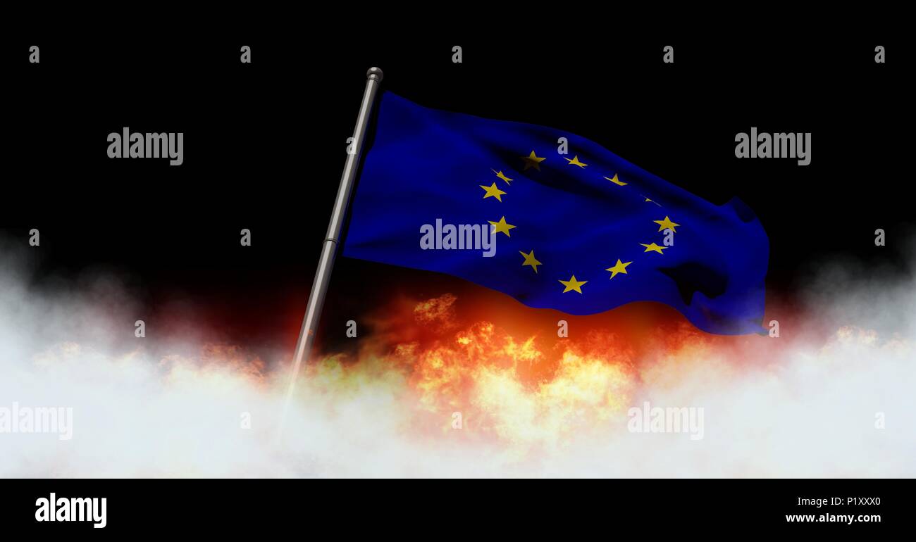 European flag burning hi-res stock photography and images - Alamy