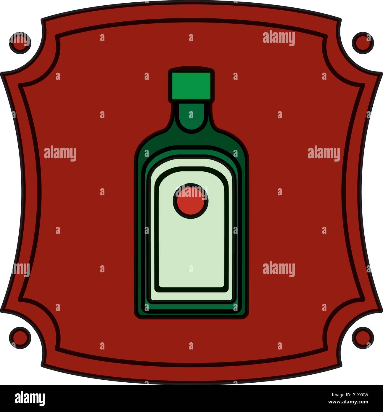 Color emblem alcohol liquor hi-res stock photography and images - Alamy