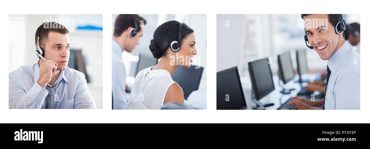 Collage business team work hi-res stock photography and images - Alamy