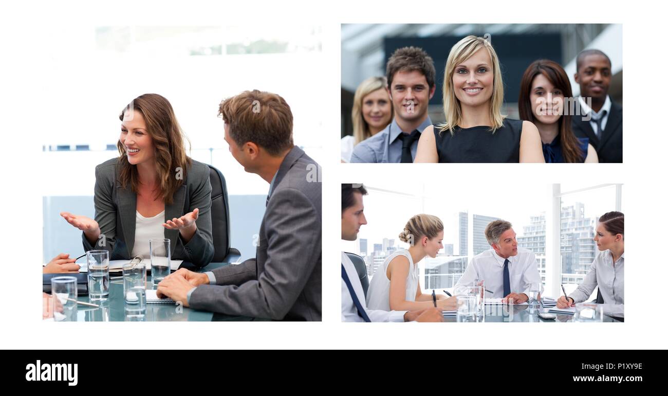 Employees meeting with manager Cut Out Stock Images & Pictures - Alamy