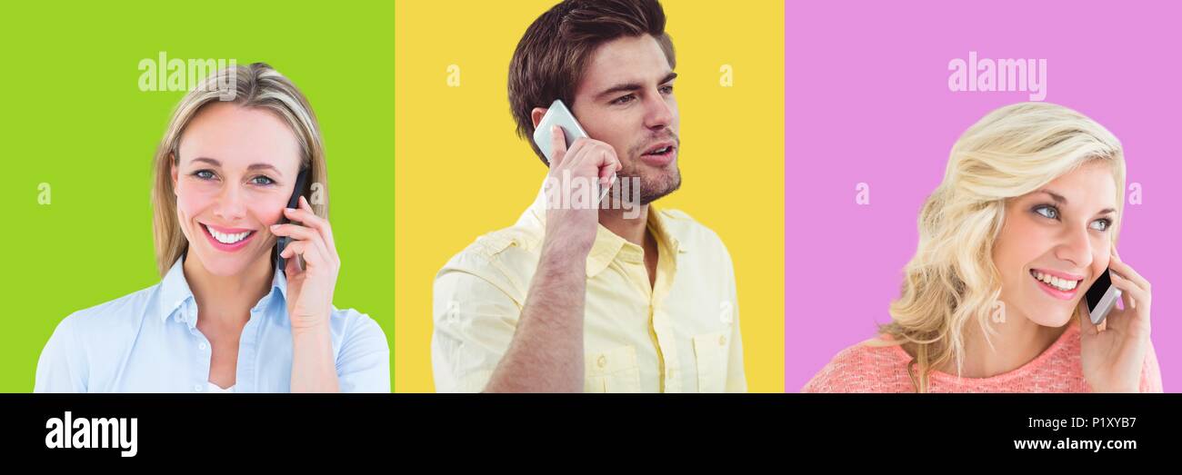 People phones hi-res stock photography and images - Alamy