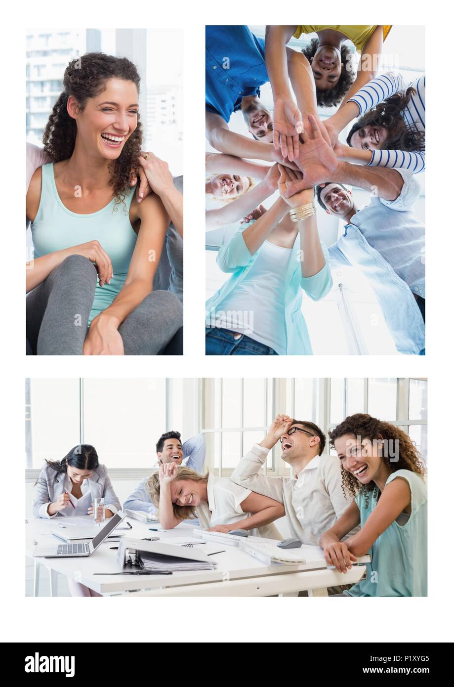 Group woman laughing yoga Cut Out Stock Images & Pictures - Alamy