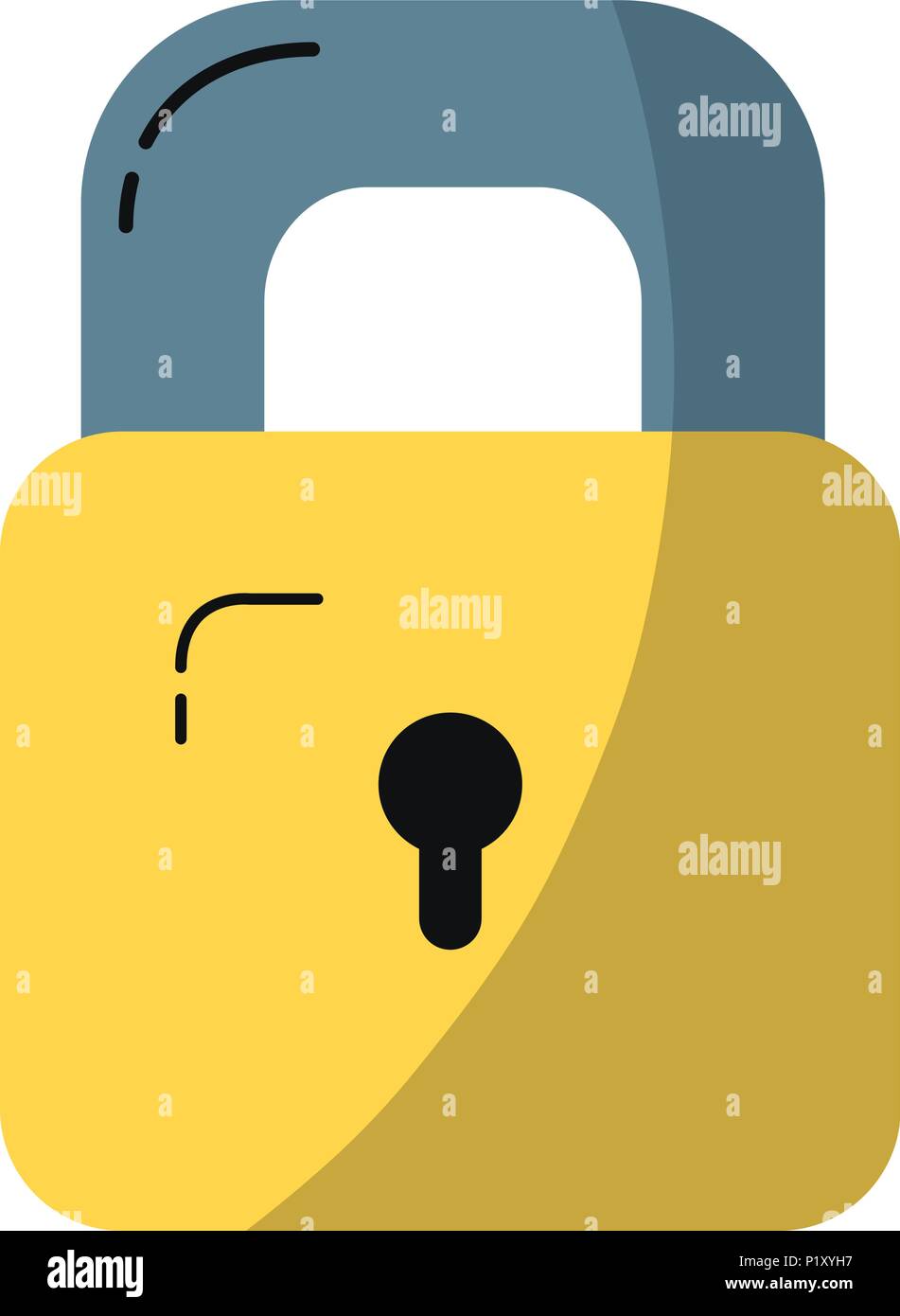 security padlock object and protect element Stock Vector Image & Art ...