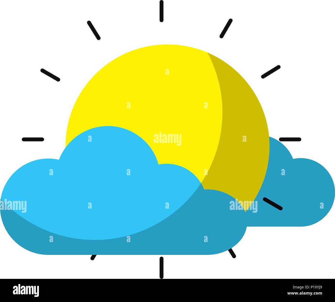 Sunbeam and clouds Cut Out Stock Images & Pictures - Alamy