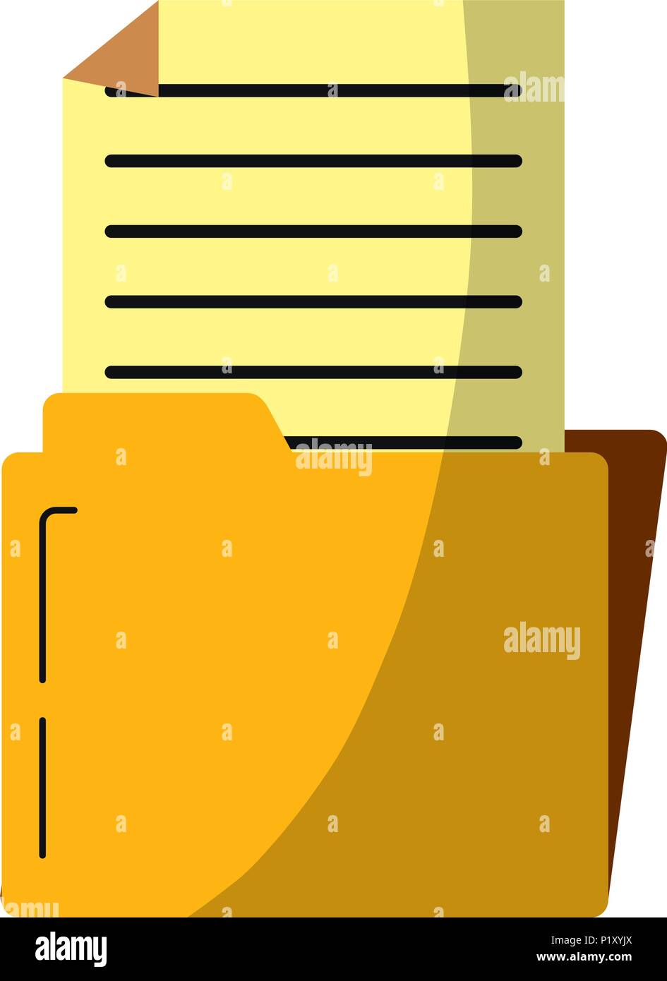 folder file with document paper information Stock Vector Image & Art ...