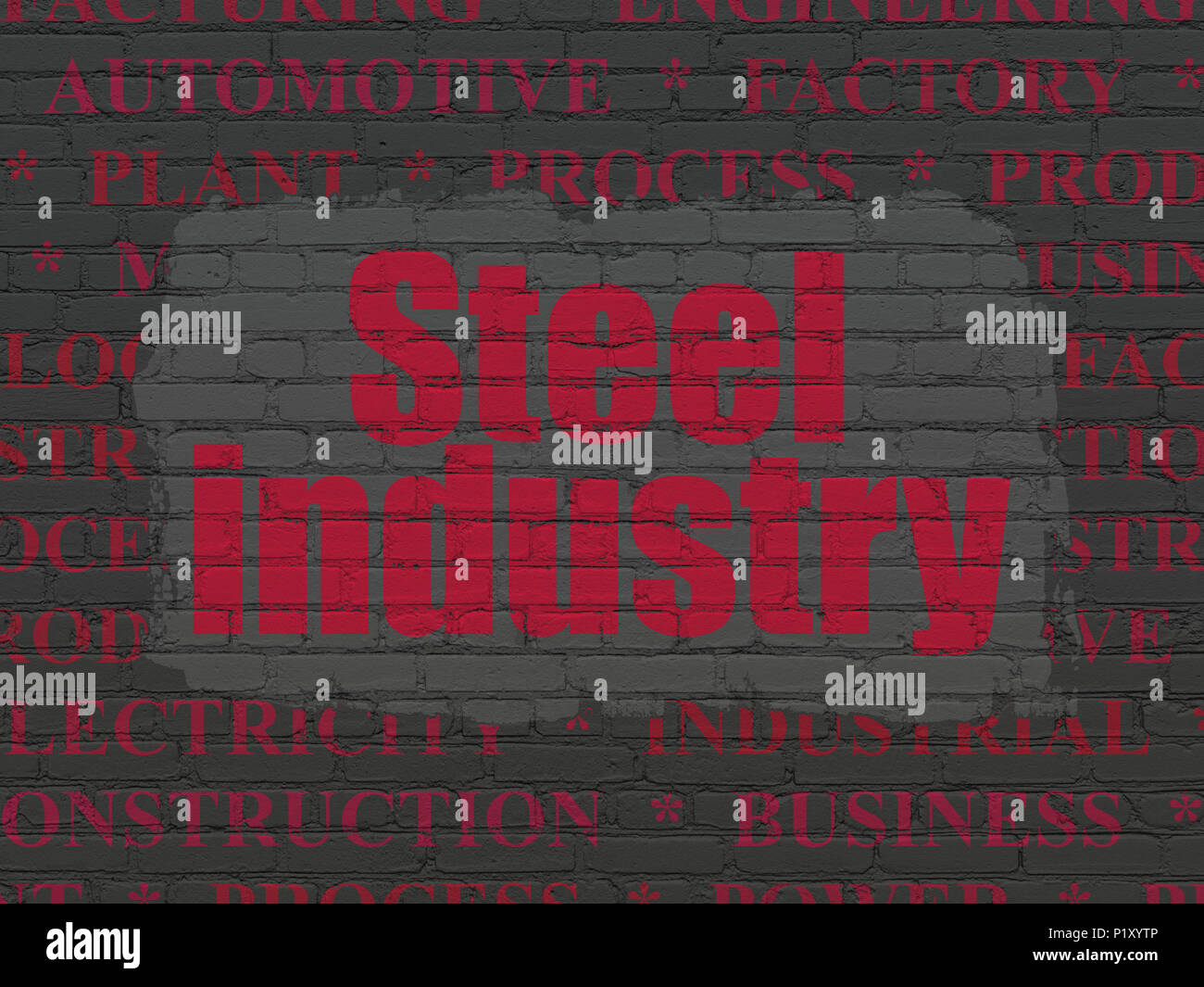 Industry concept: Steel Industry on wall background Stock Photo - Alamy