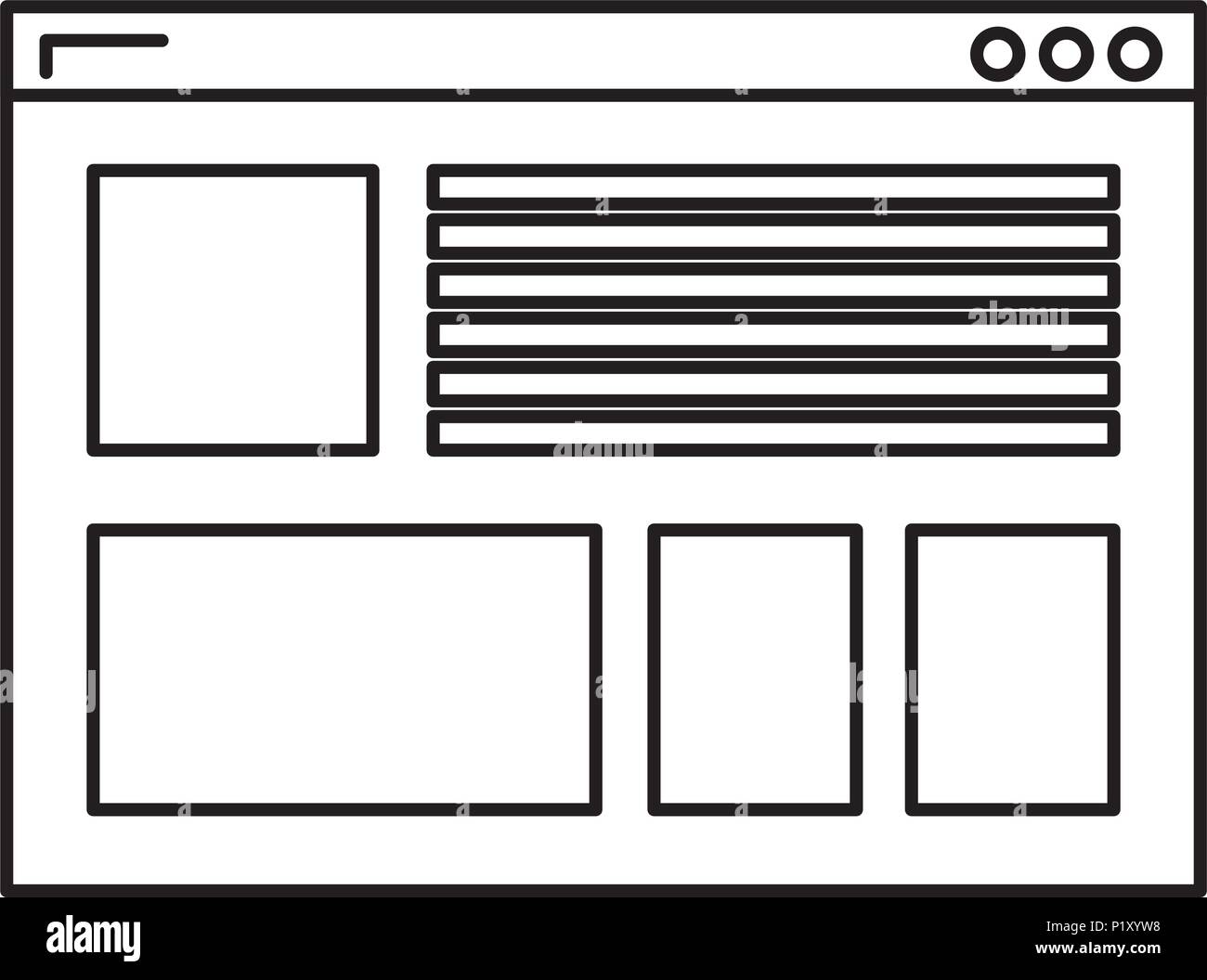 line internet window web interface technology Stock Vector Image & Art ...