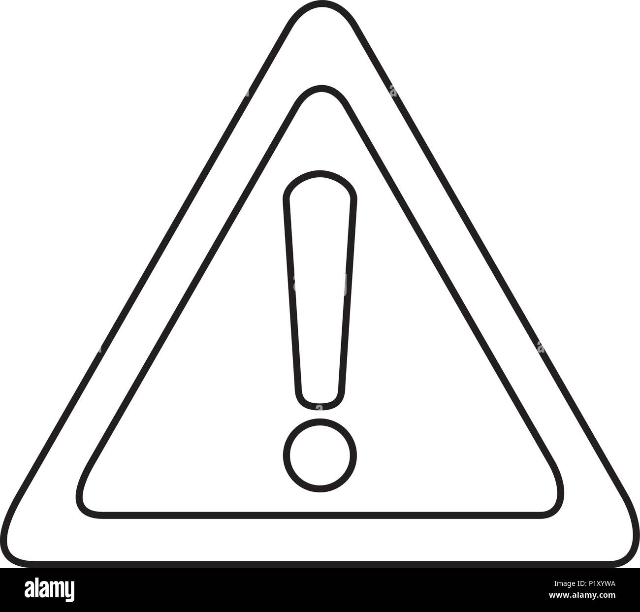 line darger caution emblem and warning symbol Stock Vector Image & Art ...