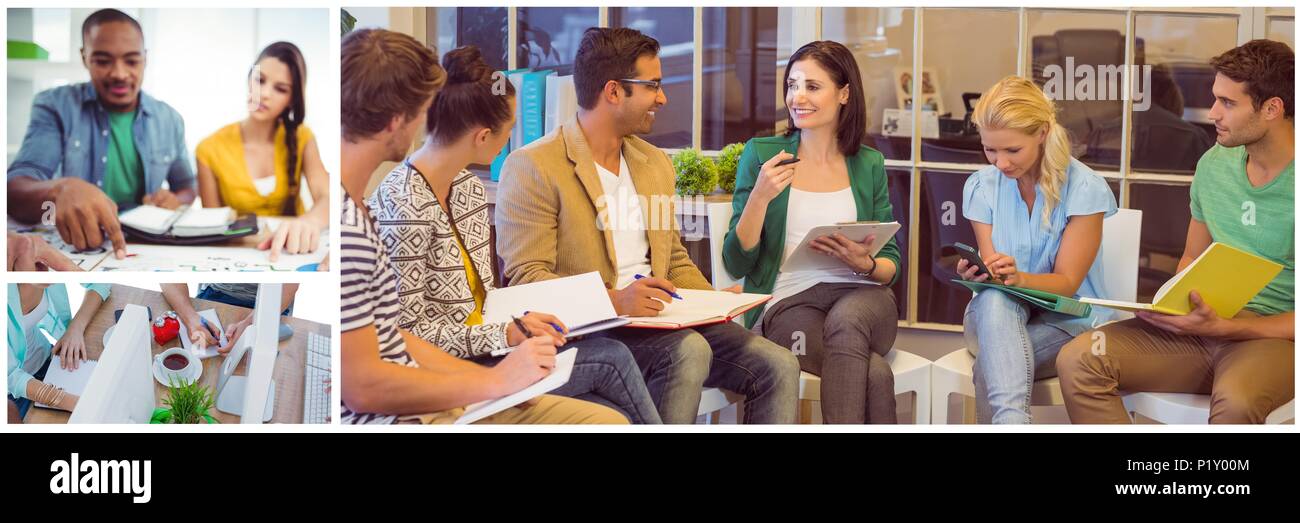 Collage businessman co workers hi-res stock photography and images - Alamy