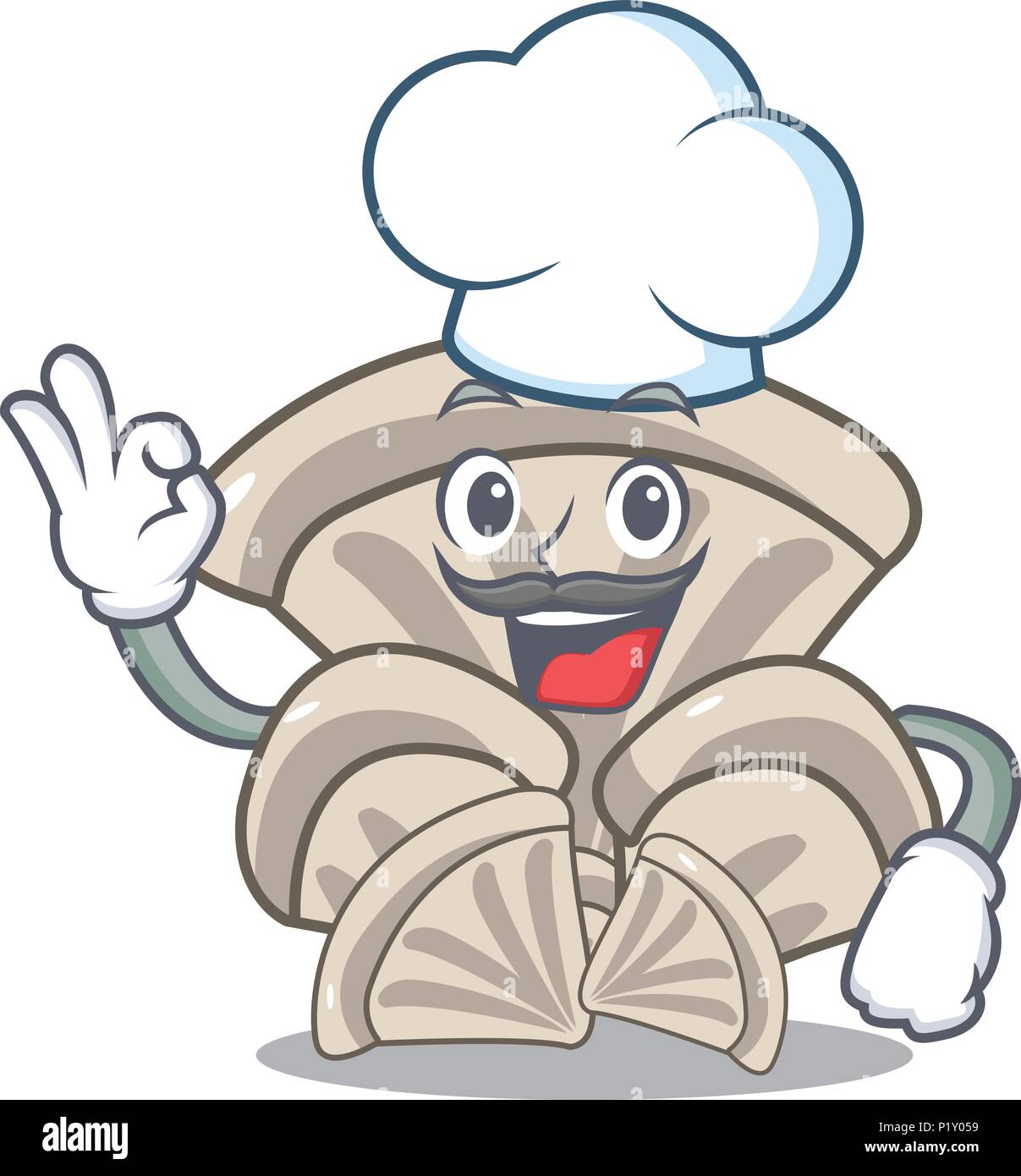 Chef oyster mushroom character cartoon Stock Vector Image & Art - Alamy
