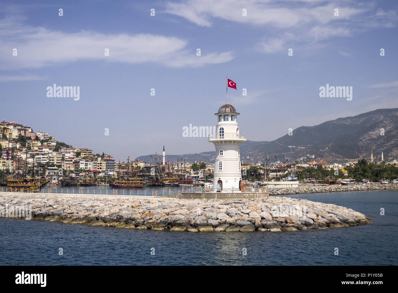 Harbour on Alanya the Turkish riviera Stock Photo - Alamy