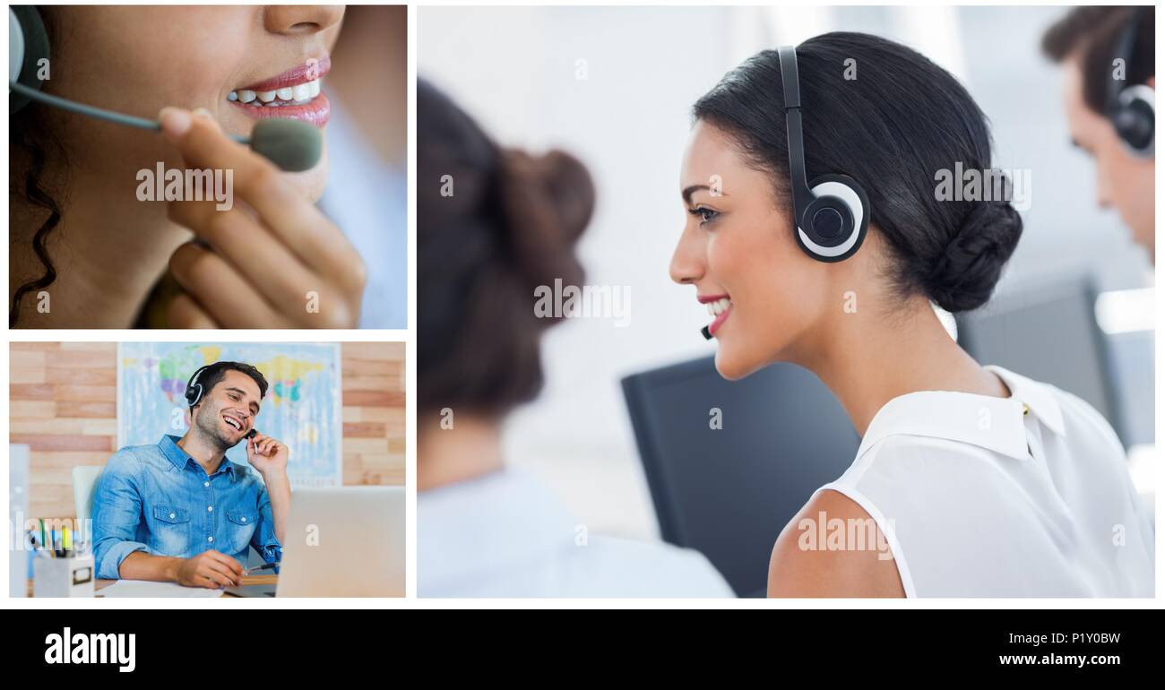 Professionals working in call center hi-res stock photography and ...