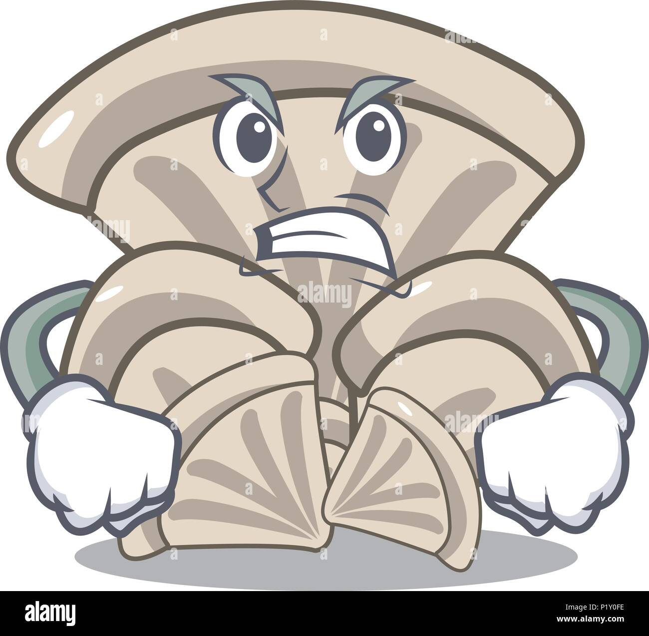 Angry oyster mushroom mascot cartoon Stock Vector Image & Art - Alamy
