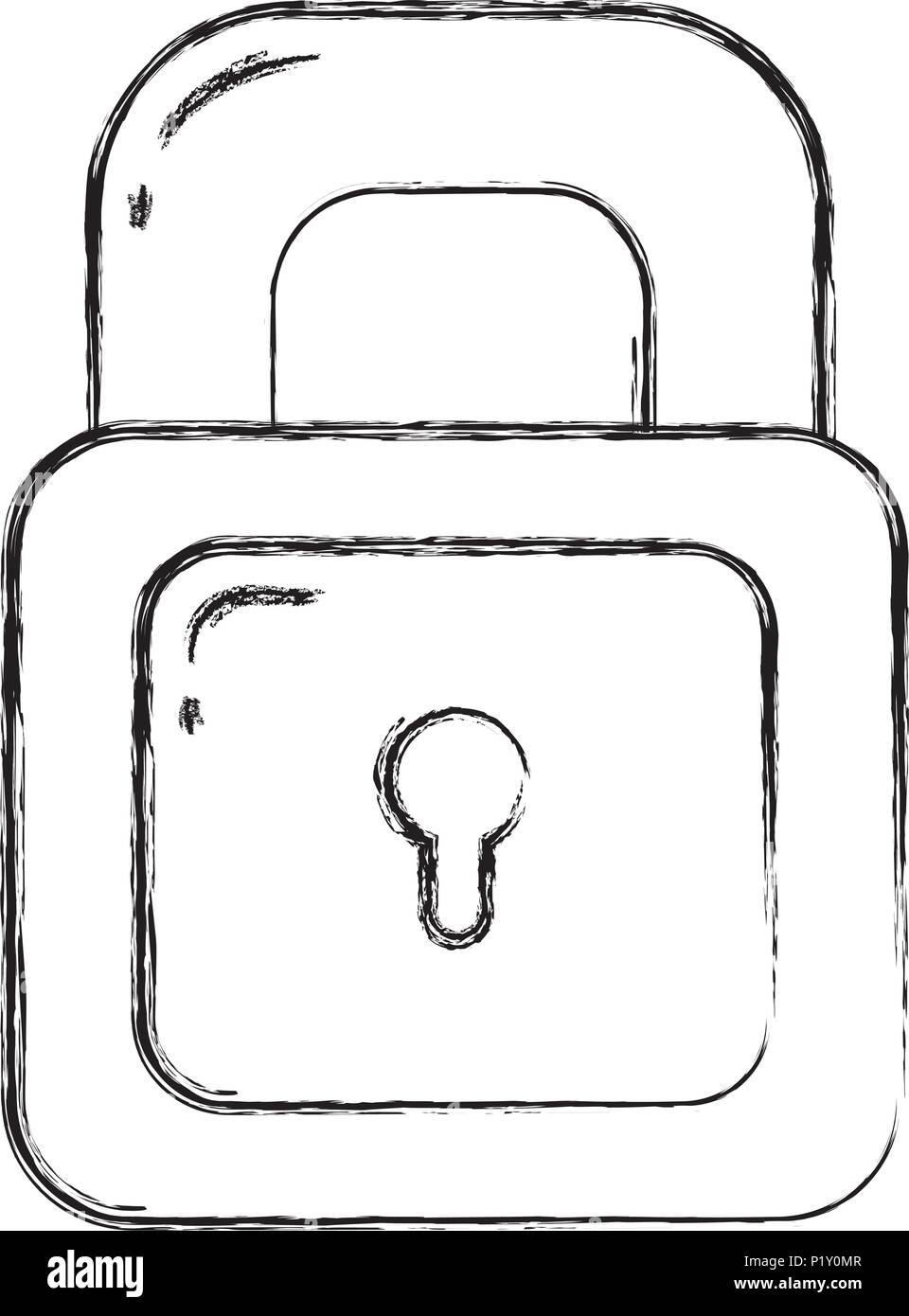 Grunge Security Padlock Object And Protect Element Stock Vector Image And Art Alamy