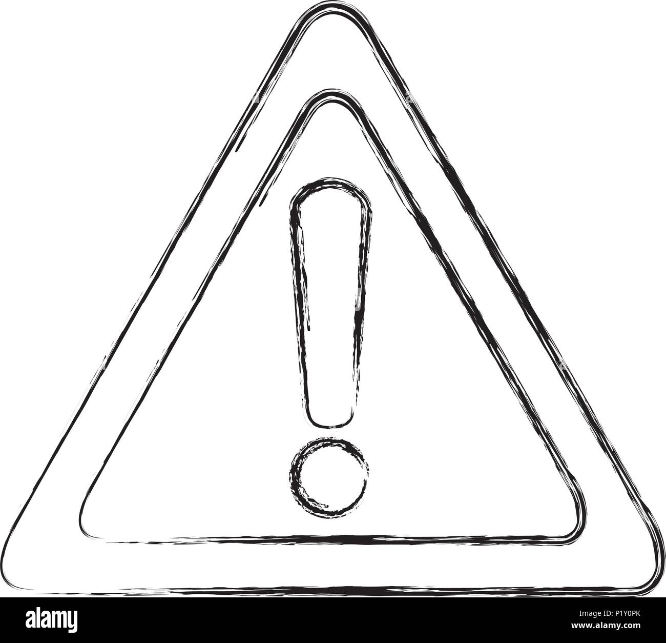grunge darger caution emblem and warning symbol Stock Vector Image ...
