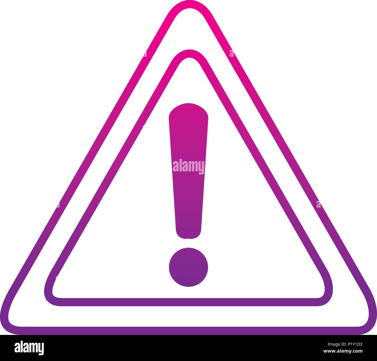 degraded line darger caution emblem and warning symbol Stock Vector ...