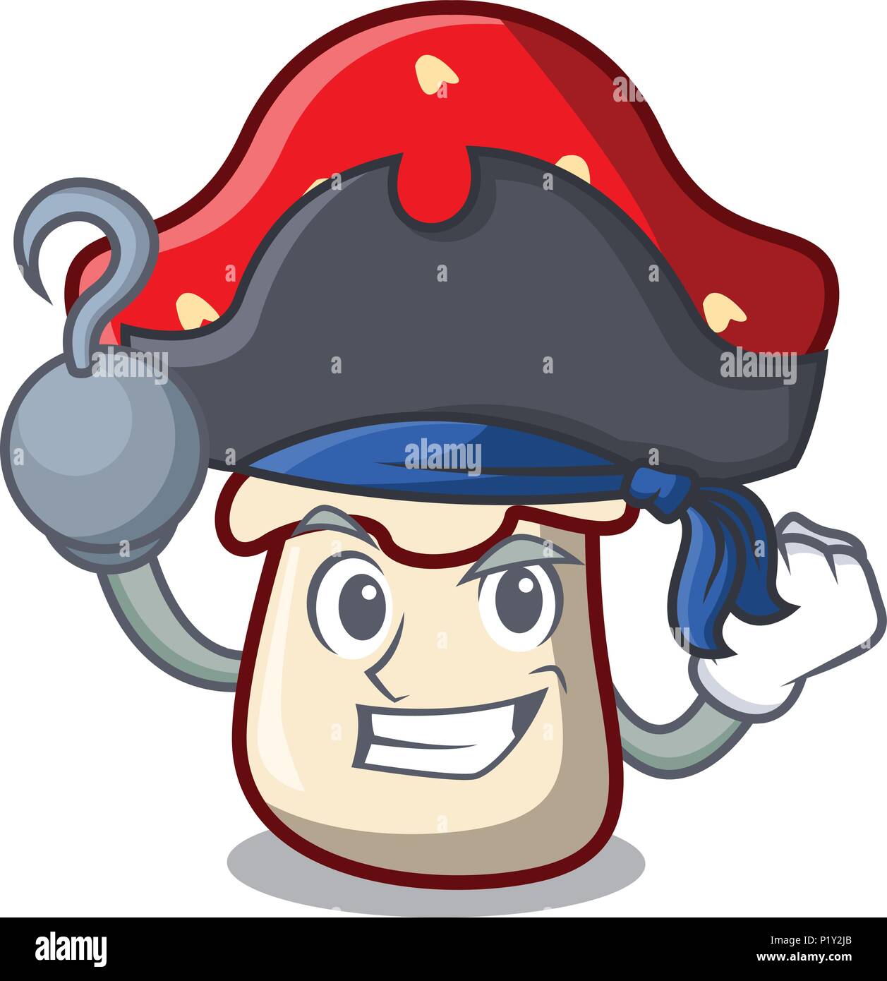 Pirate amanita mushroom character cartoon Stock Vector Image & Art - Alamy