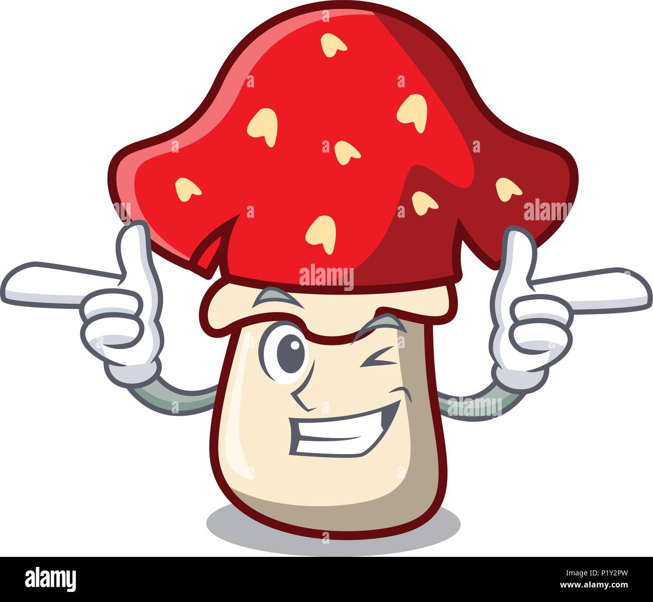 Red spotty mushroom Stock Vector Images - Alamy