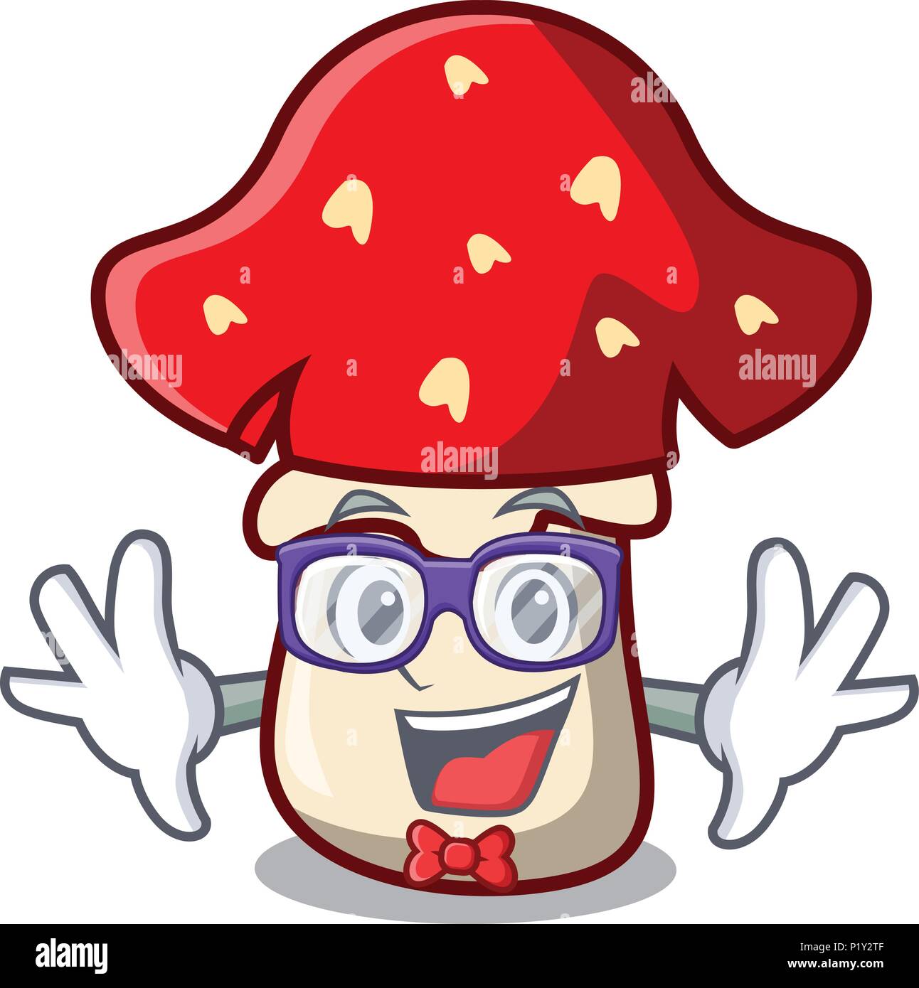 Geek amanita mushroom character cartoon Stock Vector Image & Art - Alamy