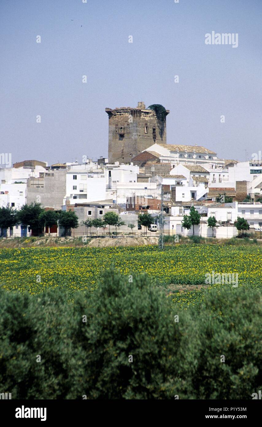El Carpio, town and castle Stock Photo - Alamy