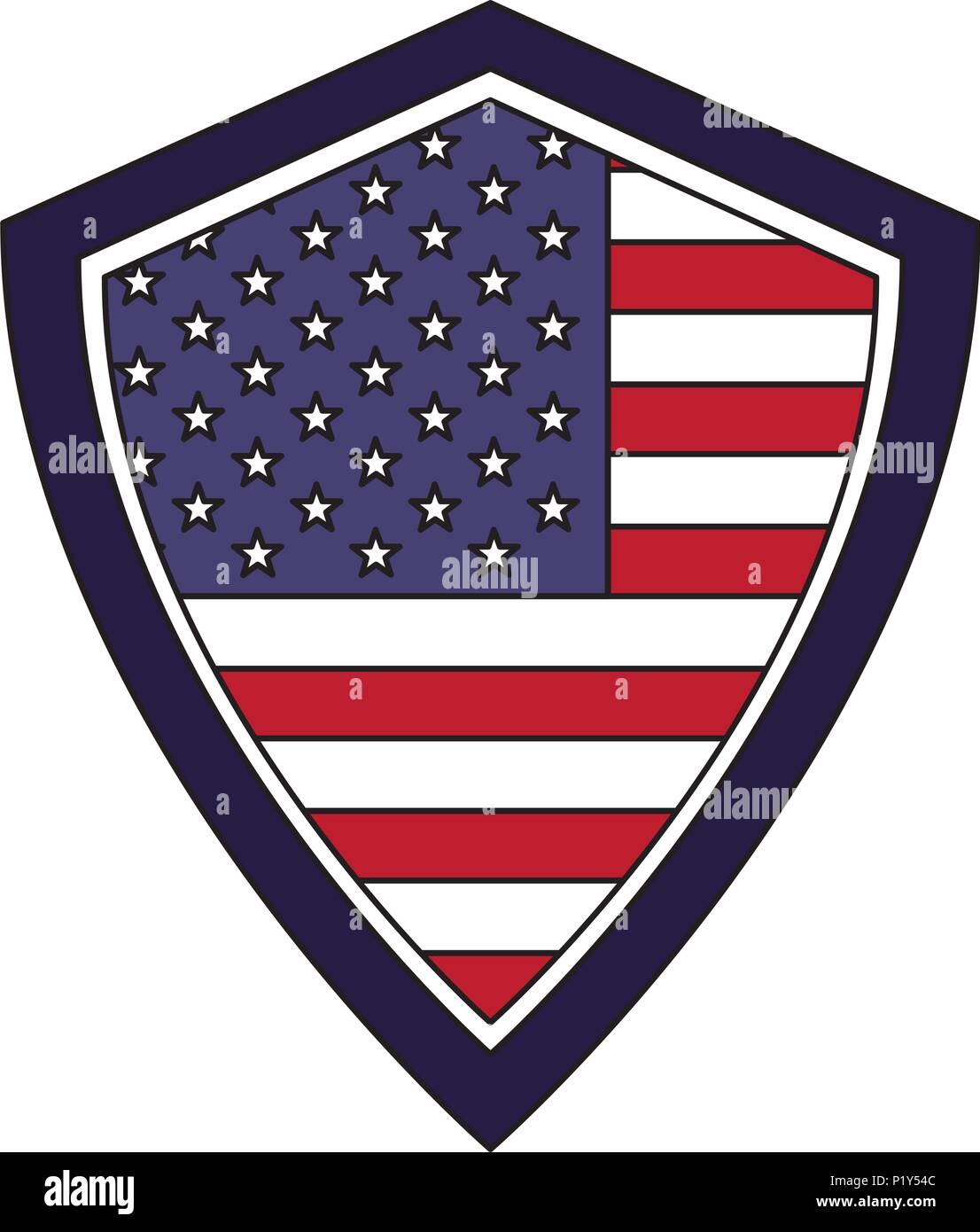 united states of america shield vector illustration design Stock Vector ...
