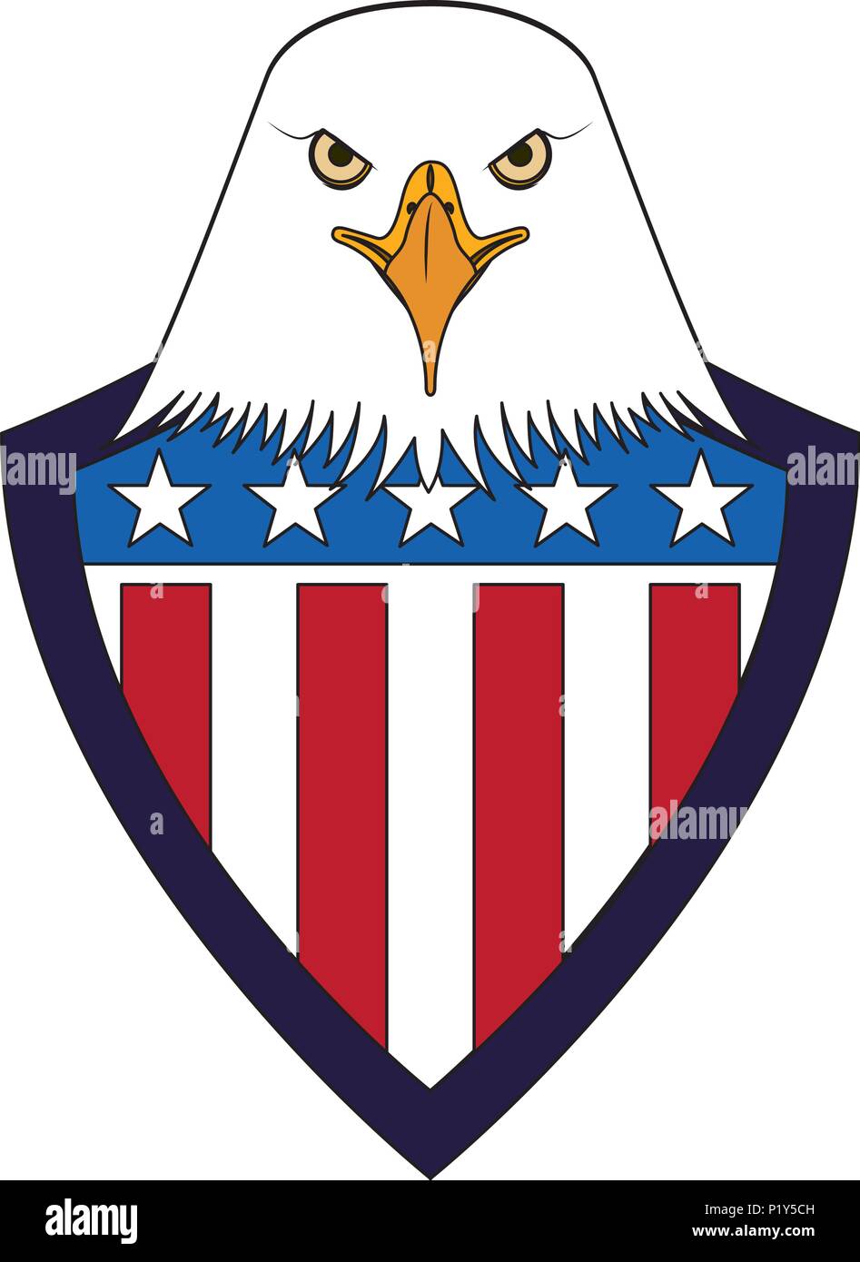 american bald eagle shield vector illustration design Stock Vector ...
