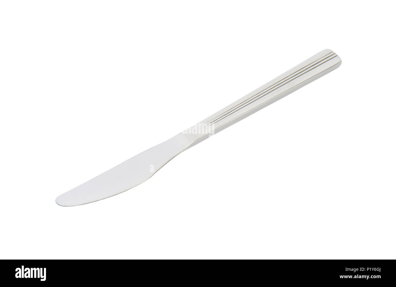 One table knife on white background Stock Photo - Alamy