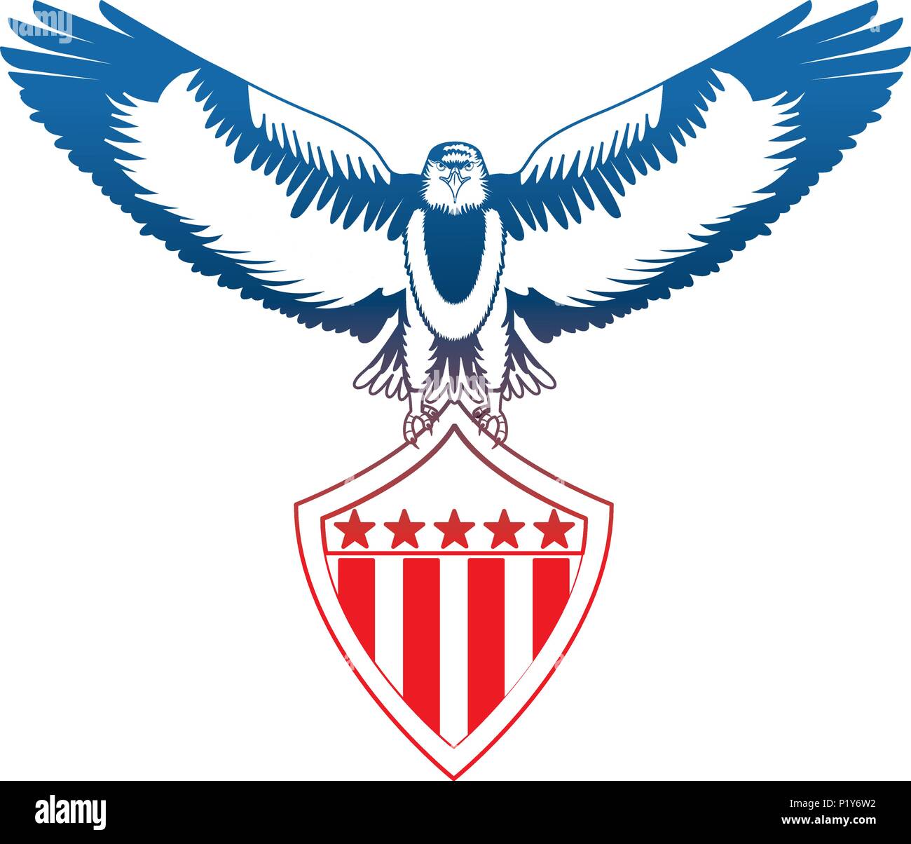american bald eagle shield vector illustration design Stock Vector ...