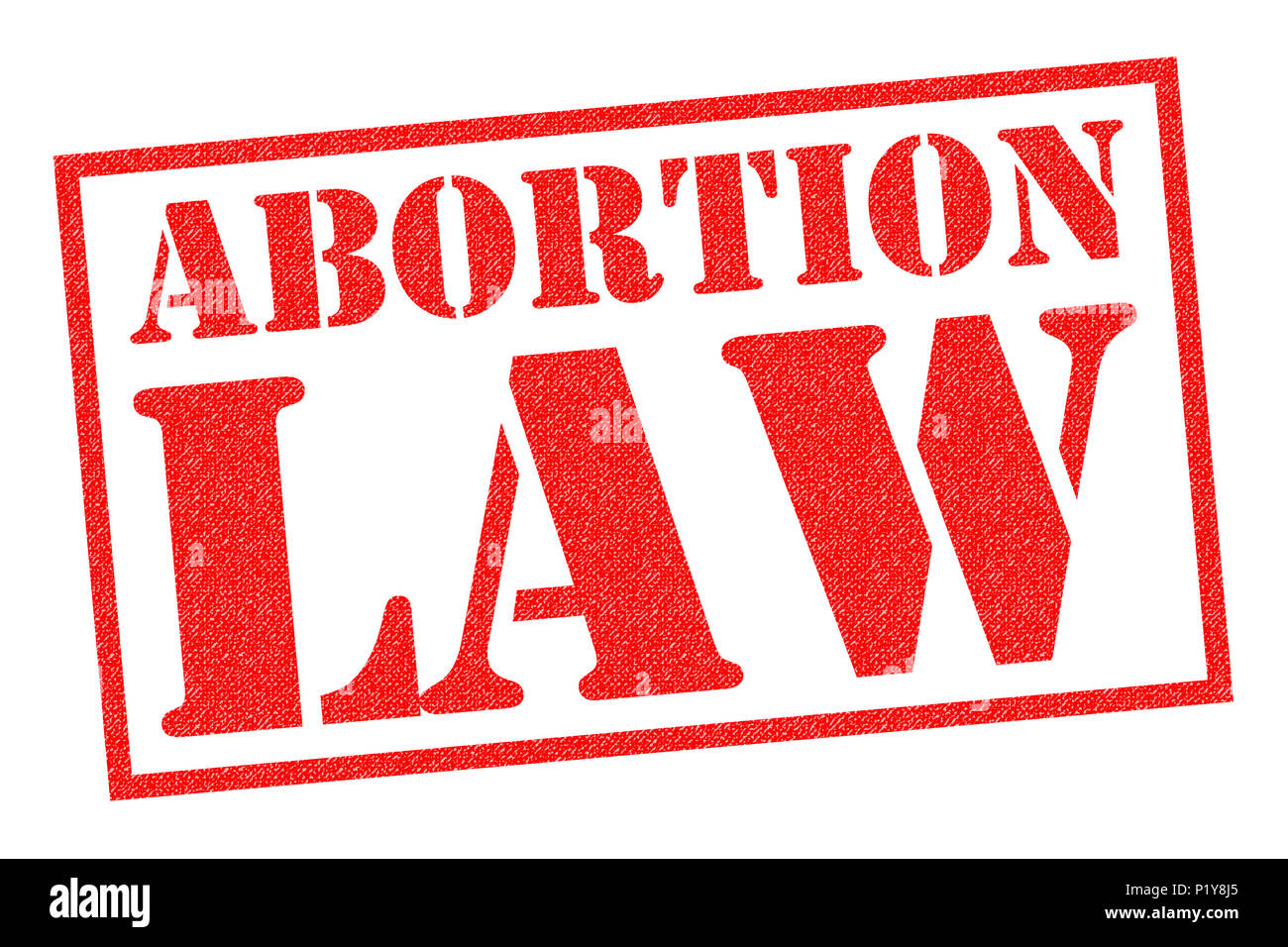 ABORTION LAW red rubber stamp over a white background Stock Photo - Alamy