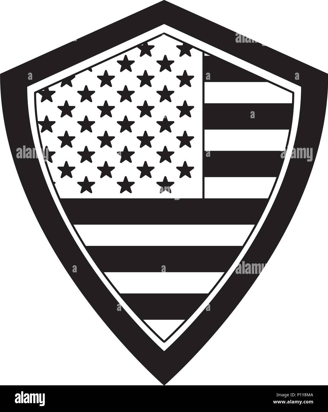 united states of america shield vector illustration design Stock Vector ...