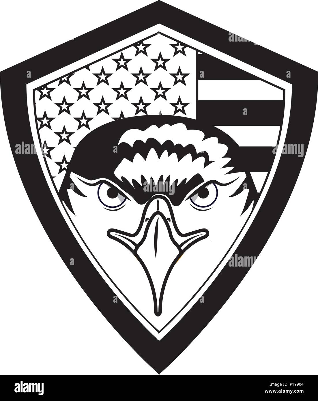 american bald eagle shield vector illustration design Stock Vector ...