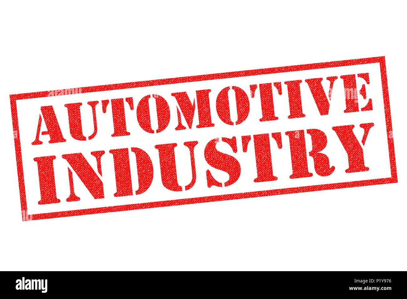 AUTOMOTIVE INDUSTRY red Rubber Stamp over a white background Stock ...