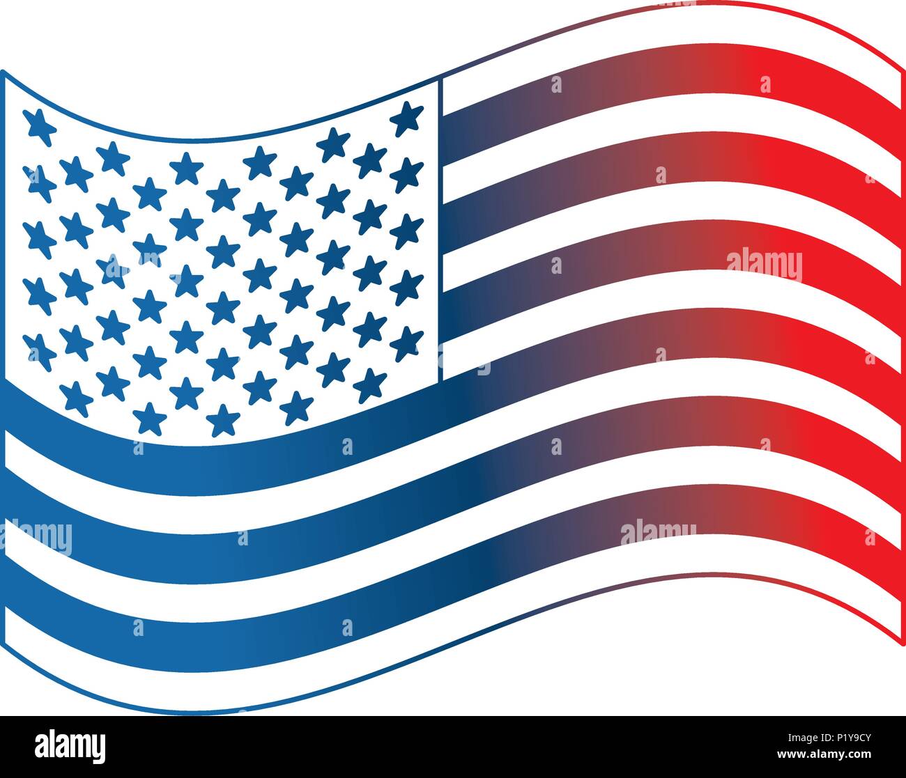 Us national flag waves Stock Vector Images - Alamy