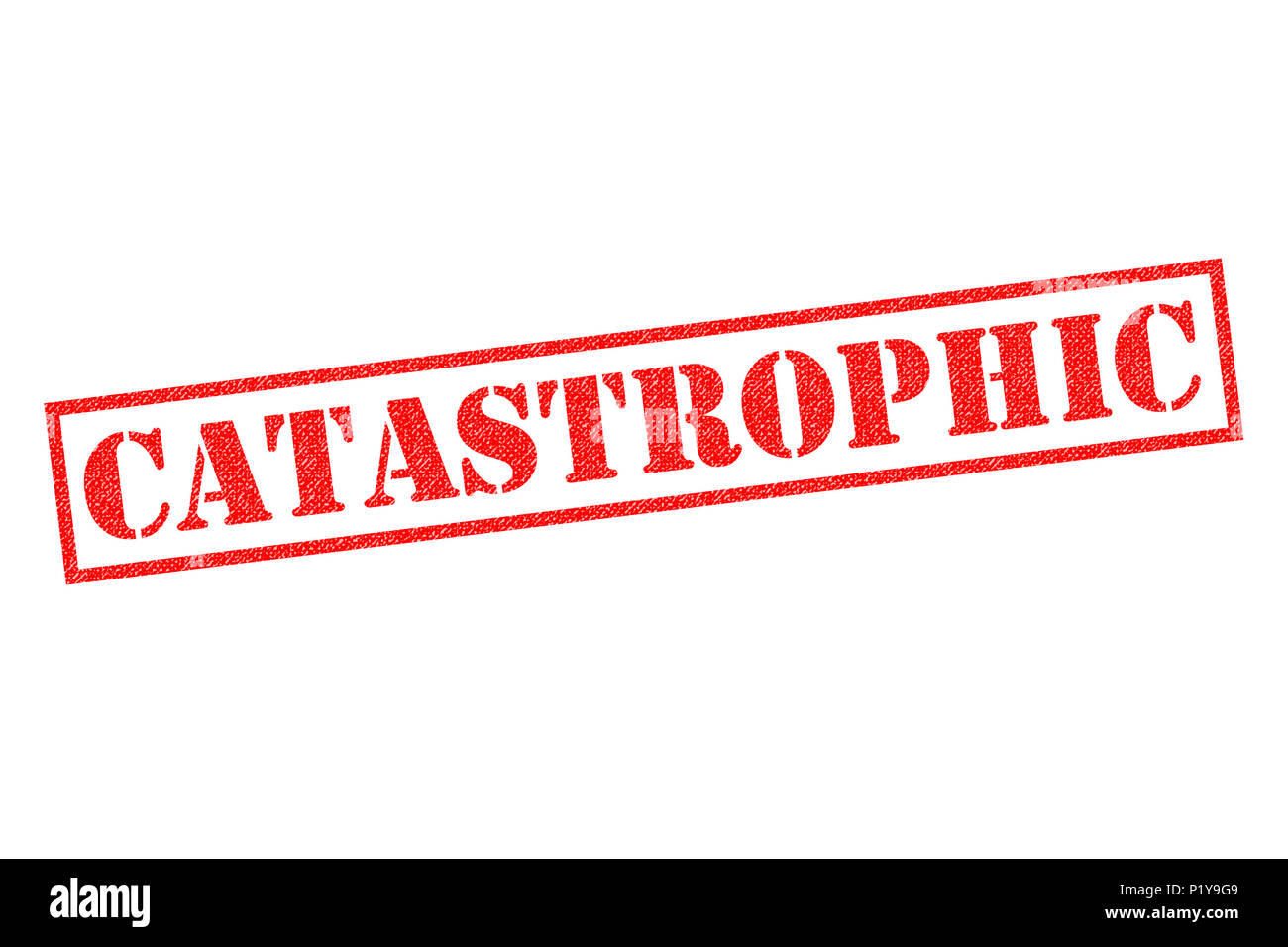 CATASTROPHIC red Rubber Stamp over a white background Stock Photo - Alamy