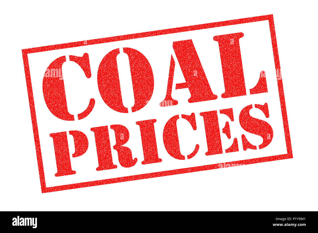 COAL PRICES red Rubber Stamp over a white background Stock Photo - Alamy