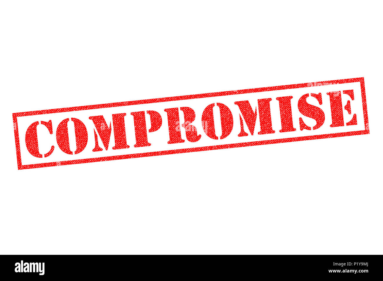 COMPROMISE red Rubber Stamp over a white background Stock Photo - Alamy