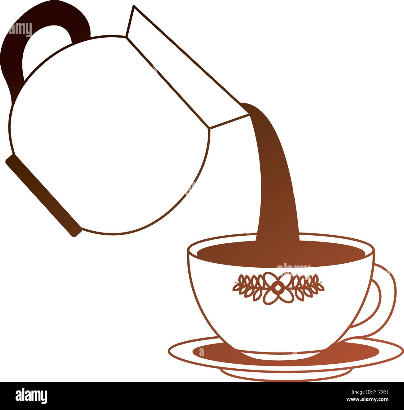Pouring Coffee Pot Clipart